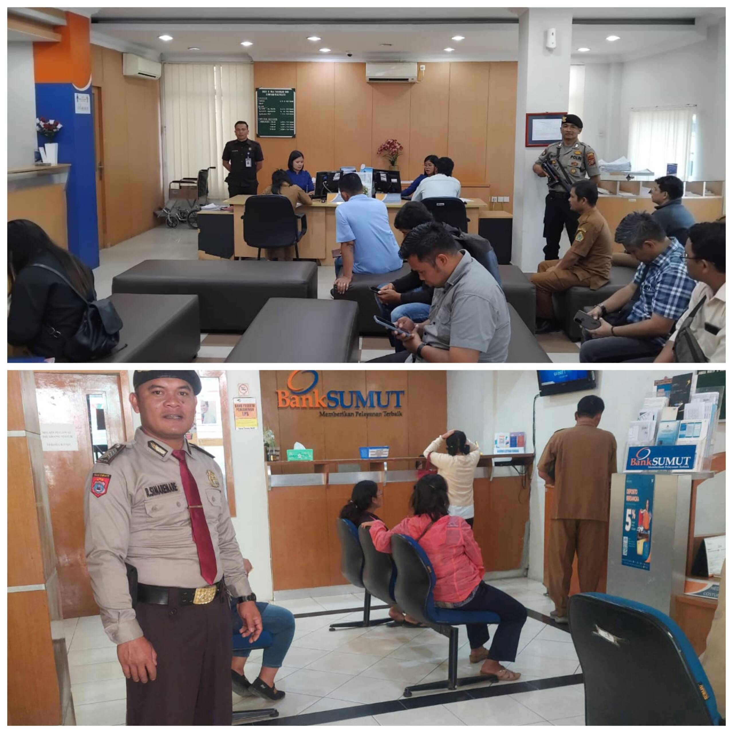 Sat Pam Obvit Polres Samosir, Pengamanan Vital Kantor Perbankan